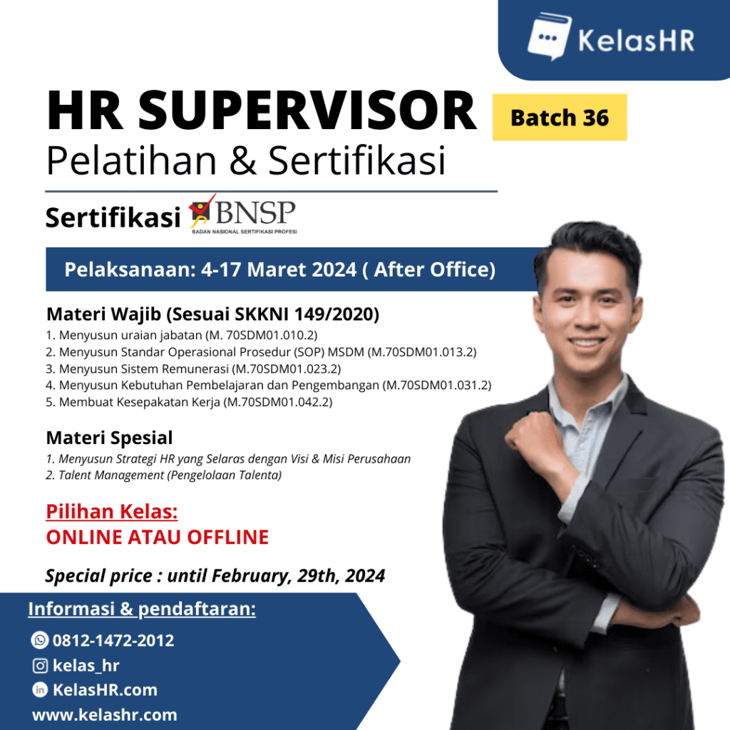 Sertifikasi supervisor - Kelas HR