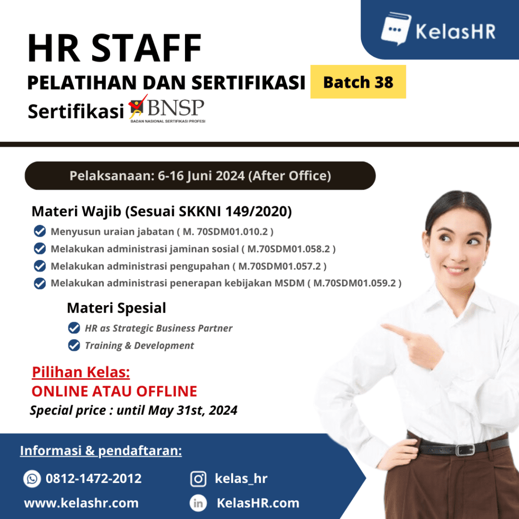 Sertifikasi HR Staff BNSP - Kelas HR