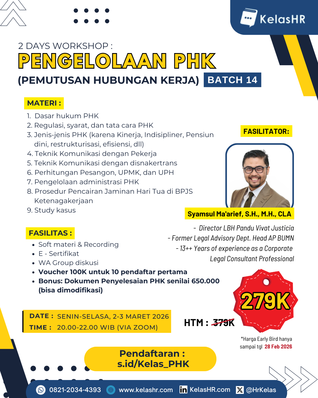 2 Days Workshop Pengelolaan PHK - Kelas HR
